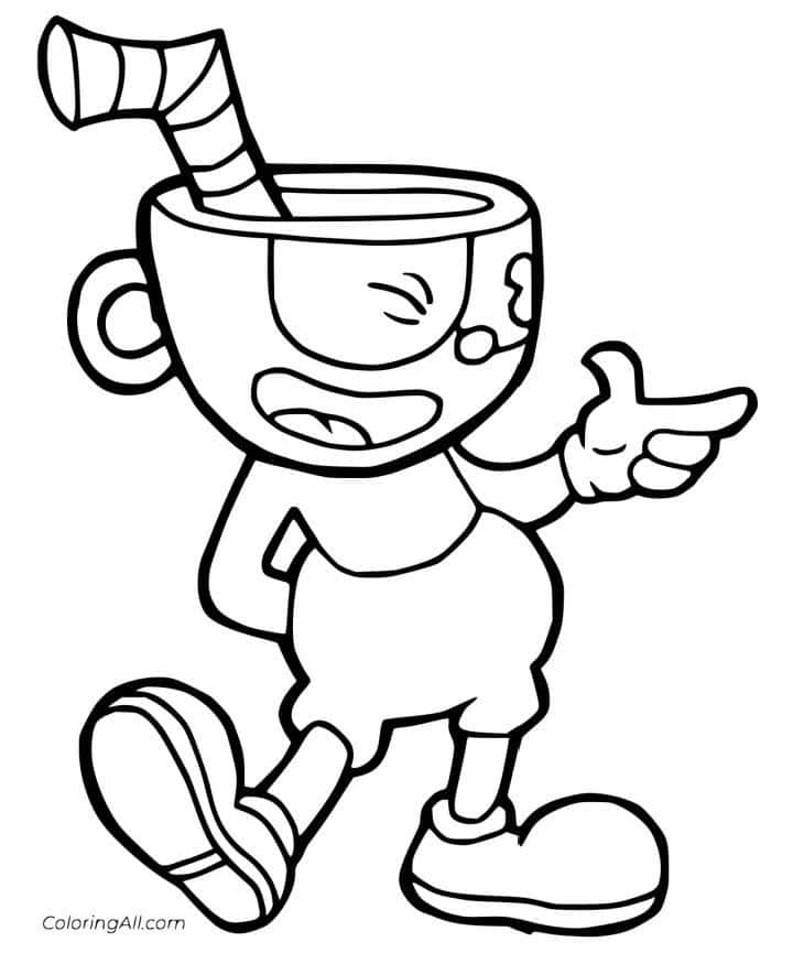 25 Free Cuphead Coloring Pages For Kids And Adults - Solar Living Savvy
