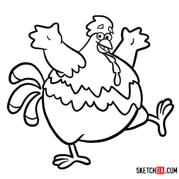 30 Easy Chicken Drawing Ideas How To Draw A Chicken - Solar Living Savvy