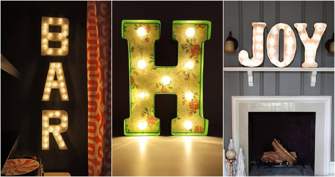 30 Easy Diy Marquee Letters - Solar Living Savvy