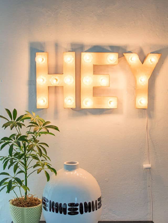 30 Easy Diy Marquee Letters - Solar Living Savvy