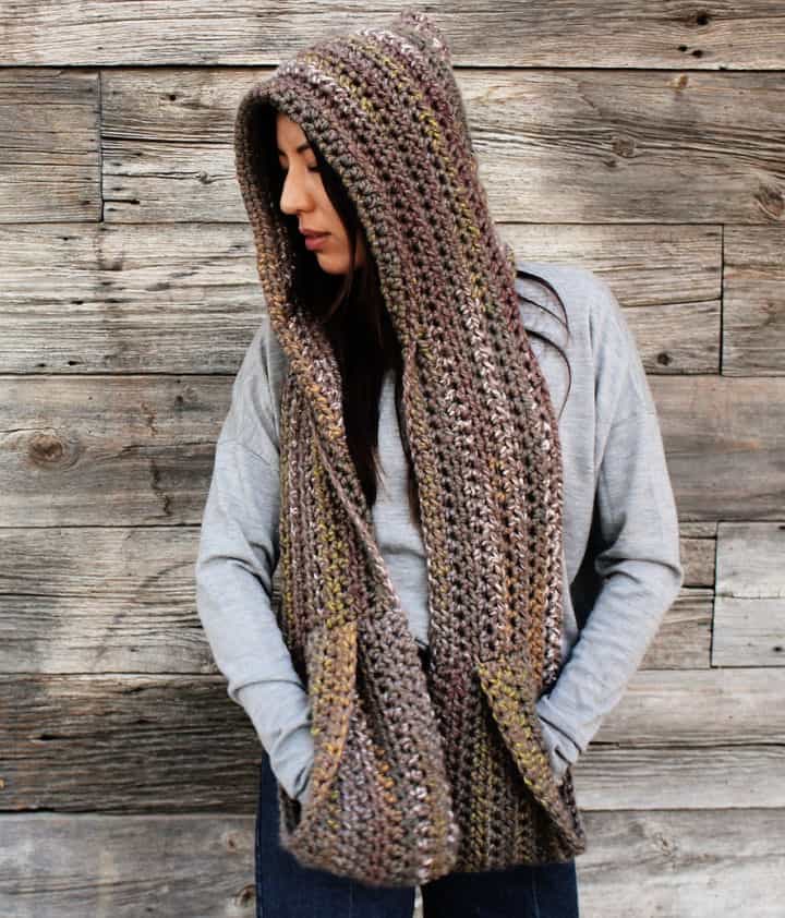 30 Free Crochet Hooded Scarf Patterns - Solar Living Savvy