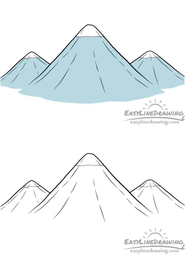 30 Easy Mountain Drawing Ideas - Solar Living Savvy