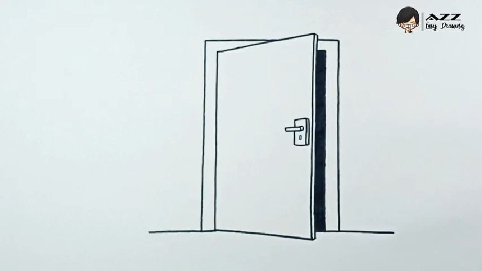 30 Easy Door Drawing Ideas - Solar Living Savvy