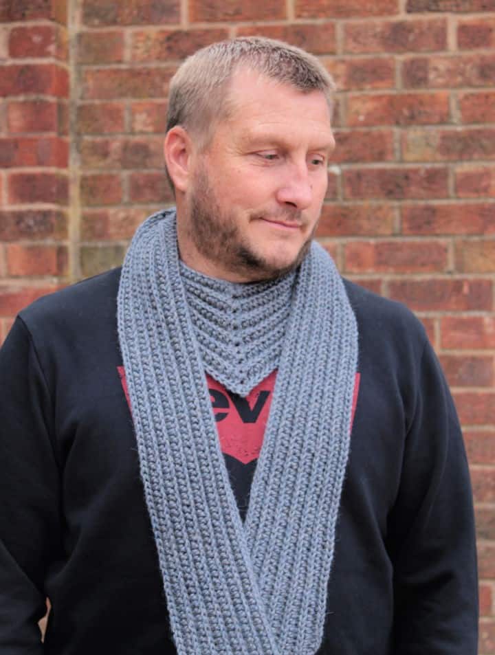 30 Free Mens Crochet Scarf Patterns Easy Pattern - Solar Living Savvy