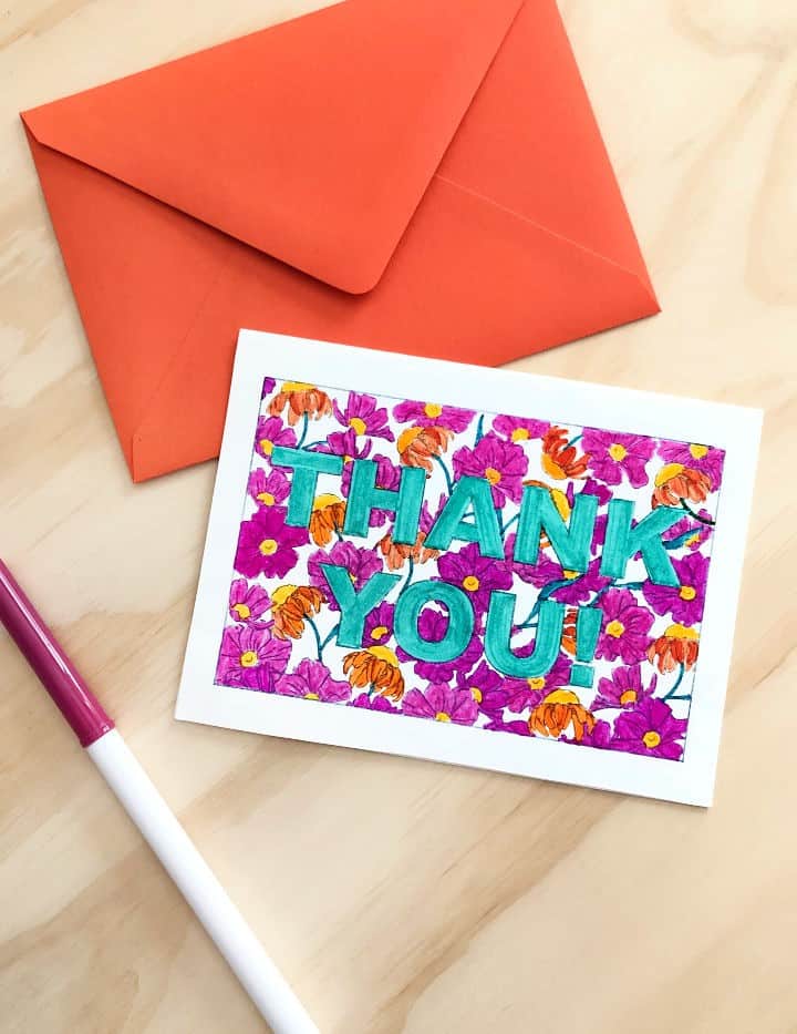 30 Homemade Diy Thank You Cards Ideas - Solar Living Savvy