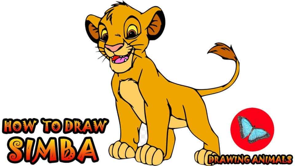 30 Easy Simba Drawing Ideas - Solar Living Savvy