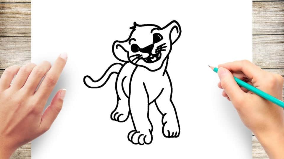 30 Easy Simba Drawing Ideas - Solar Living Savvy