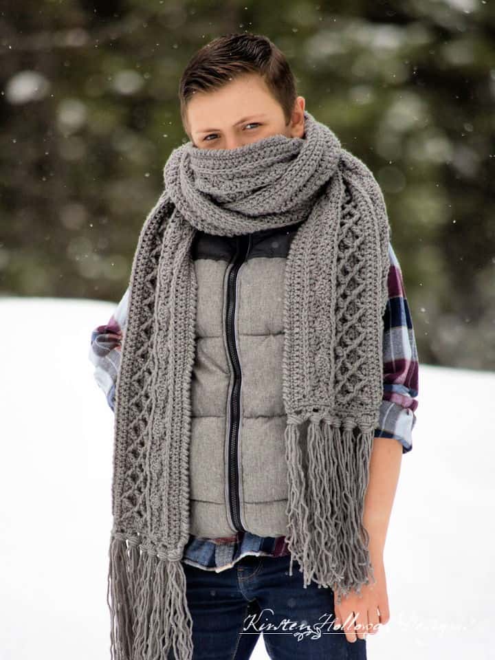 30 Free Mens Crochet Scarf Patterns Easy Pattern - Solar Living Savvy