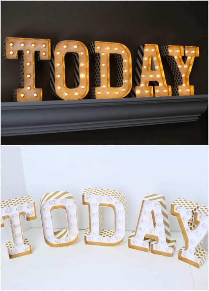 30 Easy Diy Marquee Letters - Solar Living Savvy