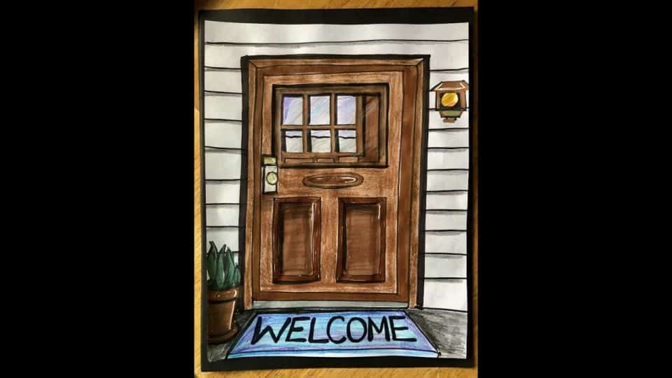 30 Easy Door Drawing Ideas - Solar Living Savvy