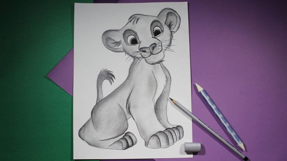 30 Easy Simba Drawing Ideas - Solar Living Savvy