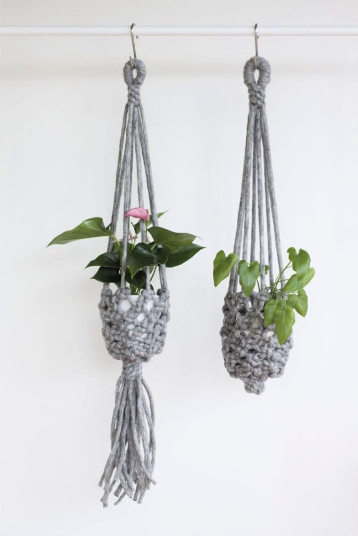 25 Free Diy Macrame Basket Patterns - Solar Living Savvy