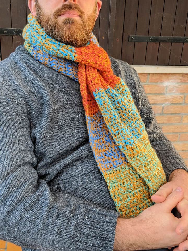30 Free Mens Crochet Scarf Patterns Easy Pattern - Solar Living Savvy