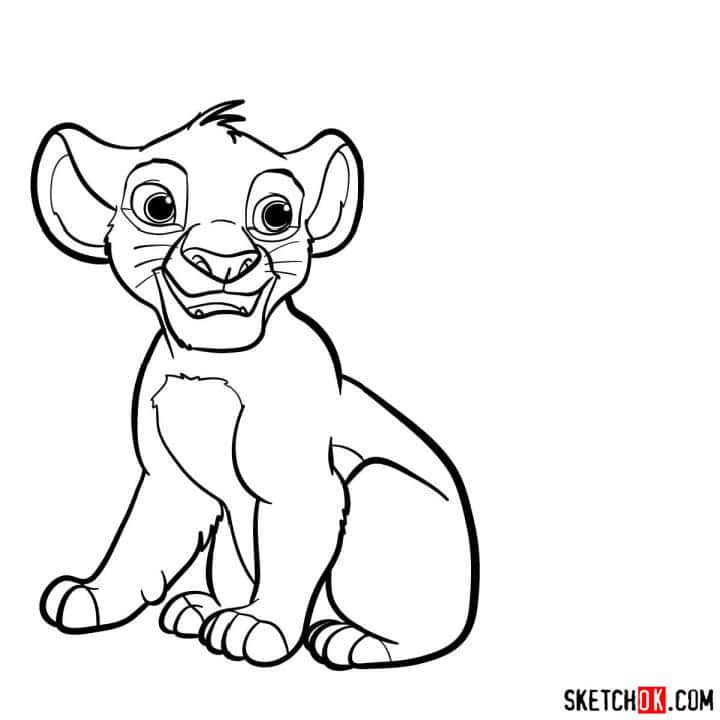 30 Easy Simba Drawing Ideas - Solar Living Savvy