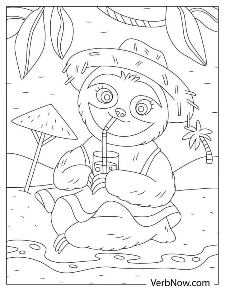 17 Free Sloth Coloring Pages For Kids And Adults - Solar Living Savvy