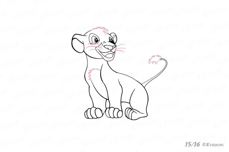30 Easy Simba Drawing Ideas - Solar Living Savvy