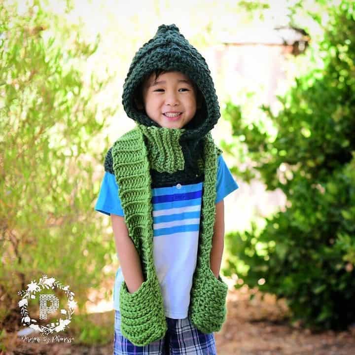 30 Free Crochet Hooded Scarf Patterns - Solar Living Savvy
