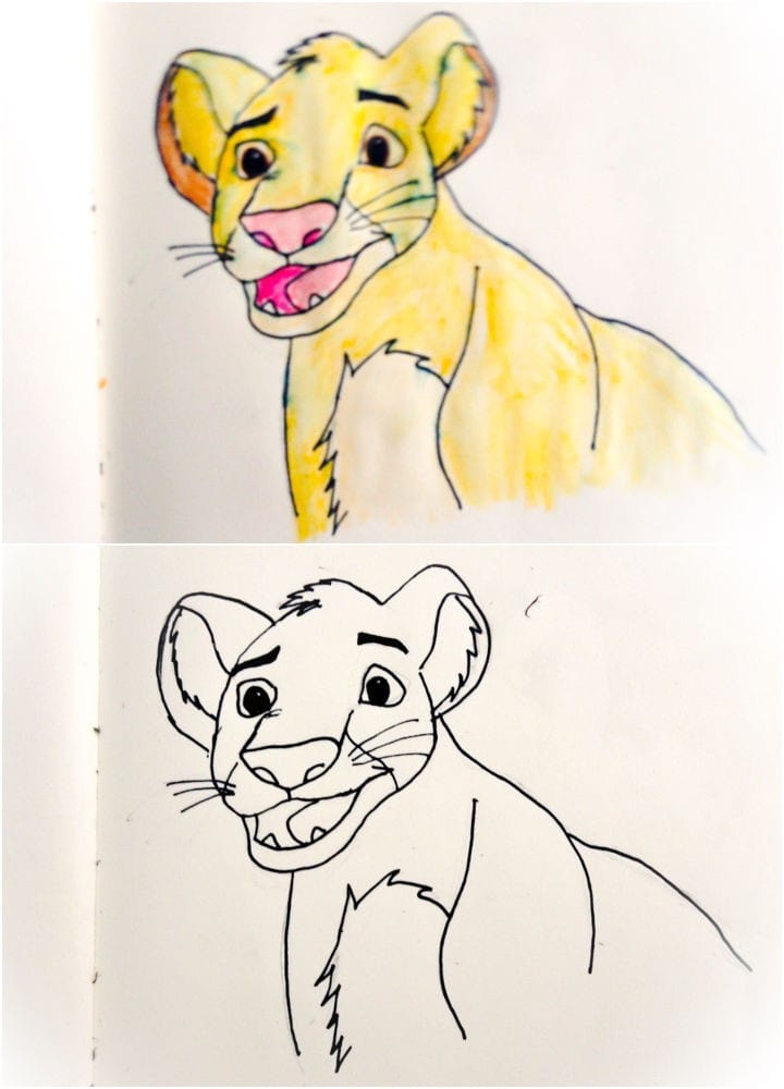 30 Easy Simba Drawing Ideas - Solar Living Savvy