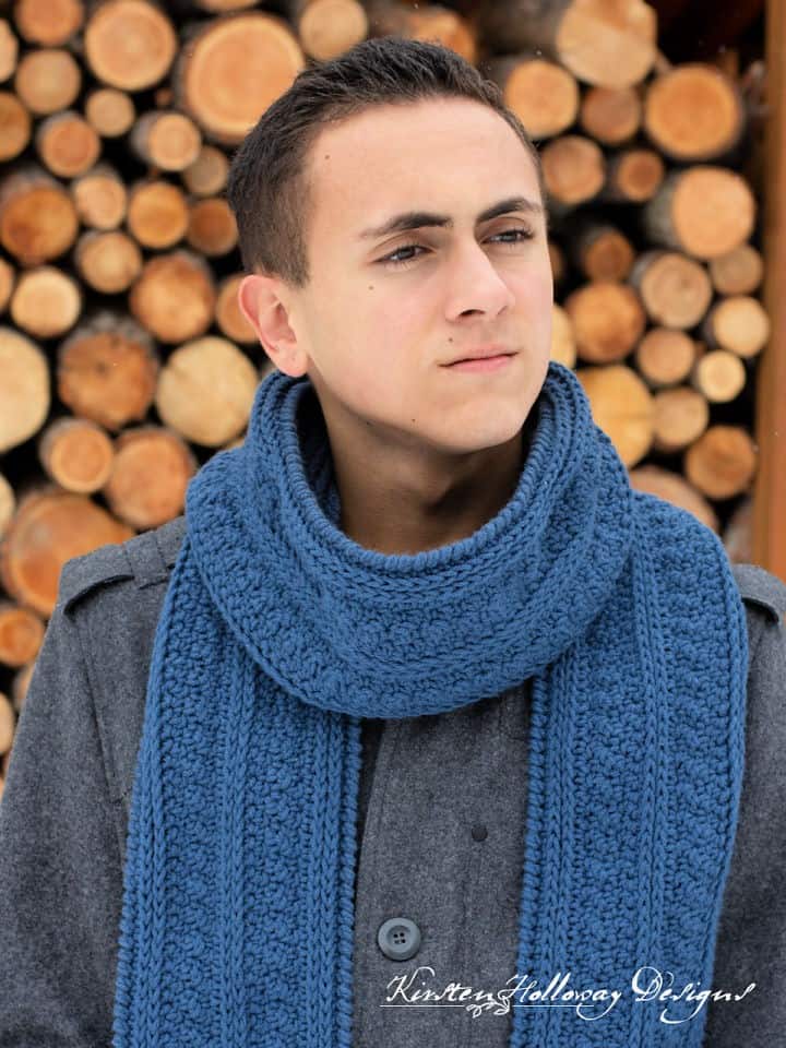 30 Free Mens Crochet Scarf Patterns Easy Pattern - Solar Living Savvy