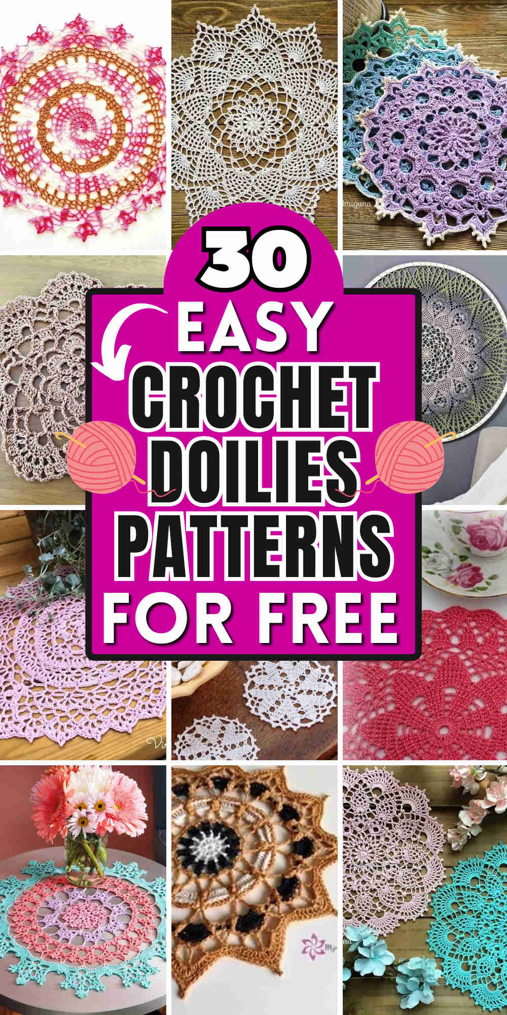 30 Beautiful & Free Crochet Doily Patterns You’ll Love! - Solar Living ...